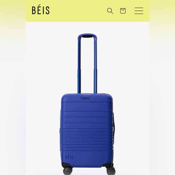 BEIS | Bags | Beis Cobalt Blue Carryon Roller Suitcase | Poshmark